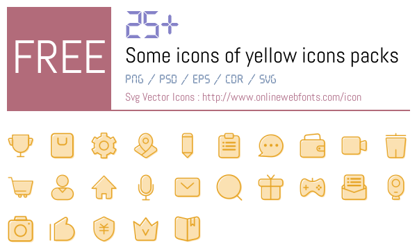 +25 Some icons of yellow Icons Packs Free Downloads - OnlineWebFonts.COM