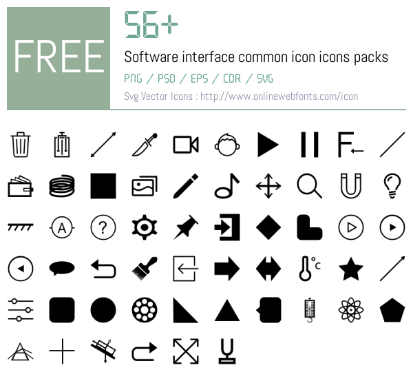 +56 Software interface common icon Icons Packs Free Downloads ...