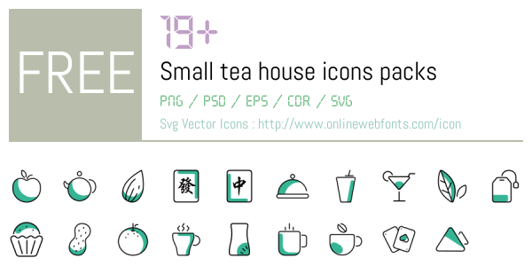 +20 Small tea house Icons Packs Free Downloads - OnlineWebFonts.COM