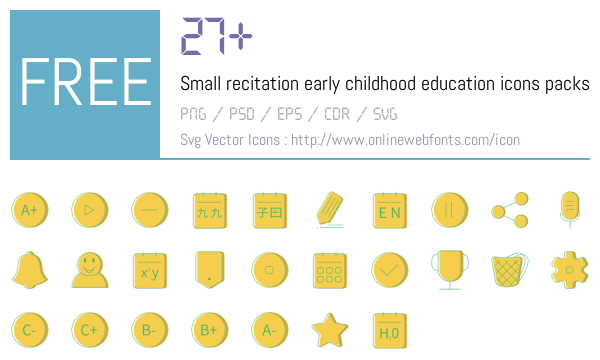 +27 Small recitation early childhood education Icons Packs Free ...