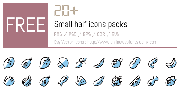 +20 Small half Icons Packs Free Downloads - OnlineWebFonts.COM