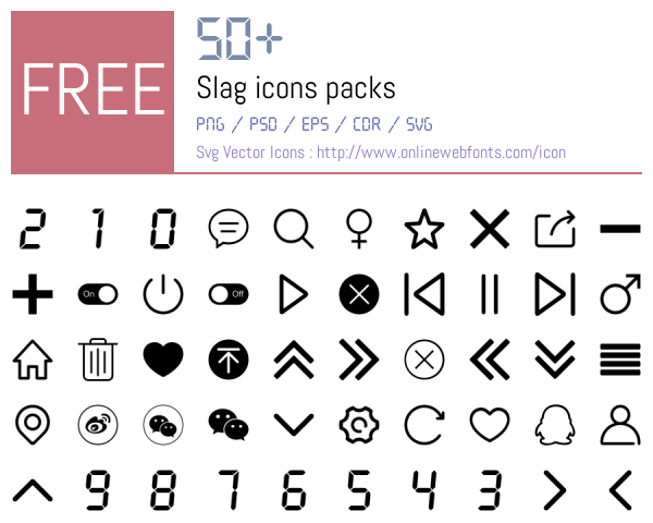 +50 Slag Icons Packs Free Downloads - OnlineWebFonts.COM