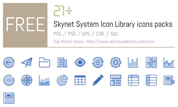 +21 Skynet System Icon Library Icons Packs Free Downloads ...