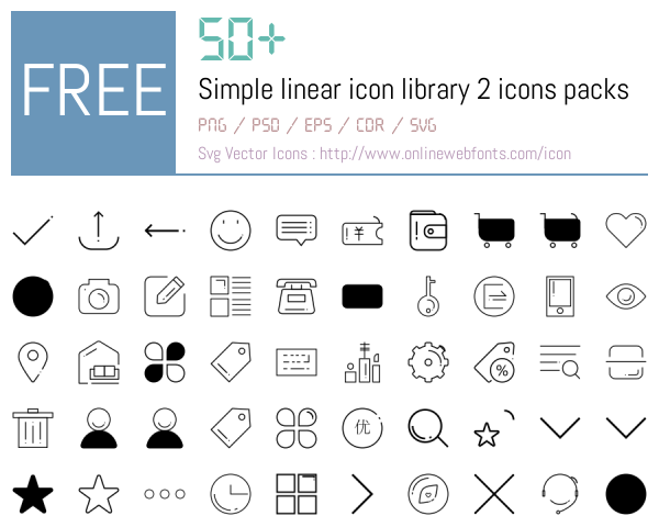 +50 Simple linear icon library 2 Icons Packs Free Downloads ...