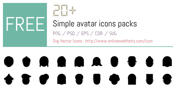 +20 Simple avatar Icons Packs Free Downloads - OnlineWebFonts.COM