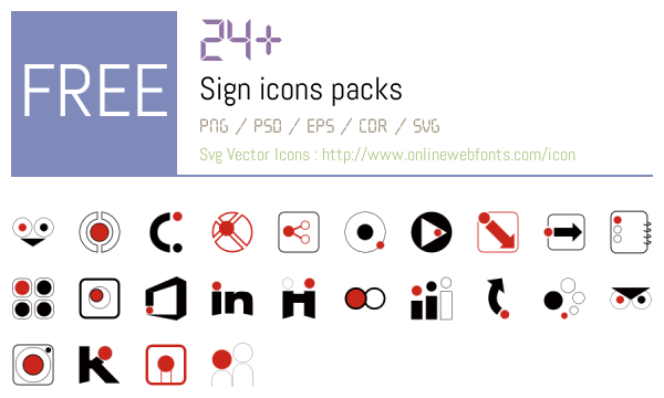 +24 Sign Icons Packs Free Downloads - OnlineWebFonts.COM