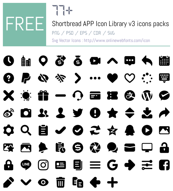 +77 Shortbread APP Icon Library v3 Icons Packs Free Downloads ...