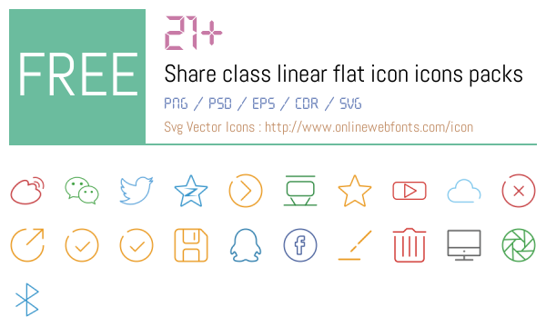 +21 Share class linear flat icon Icons Packs Free Downloads ...