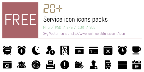 +20 Service icon Icons Packs Free Downloads - OnlineWebFonts.COM