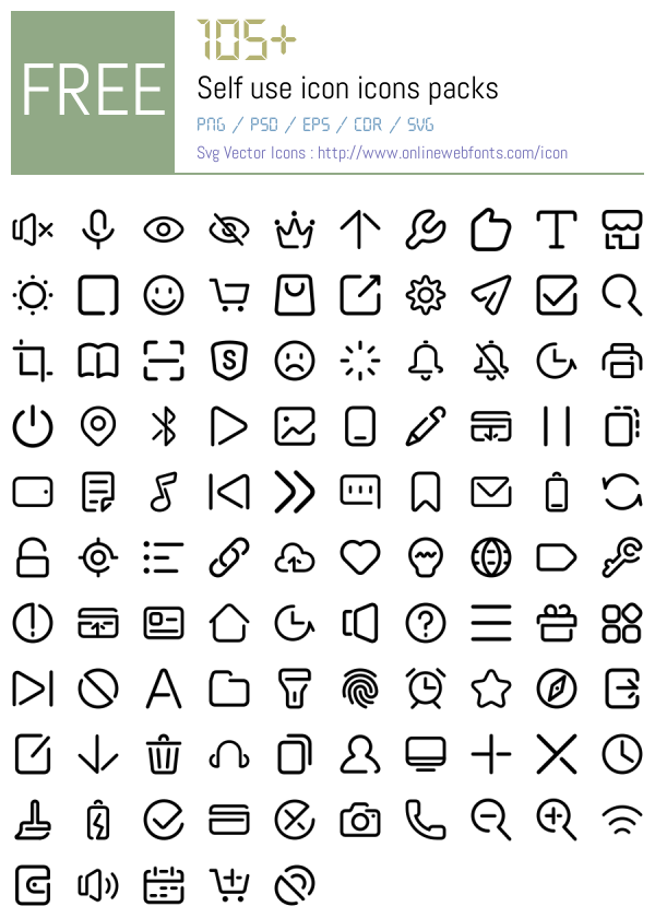 +105 Self use icon Icons Packs Free Downloads - OnlineWebFonts.COM