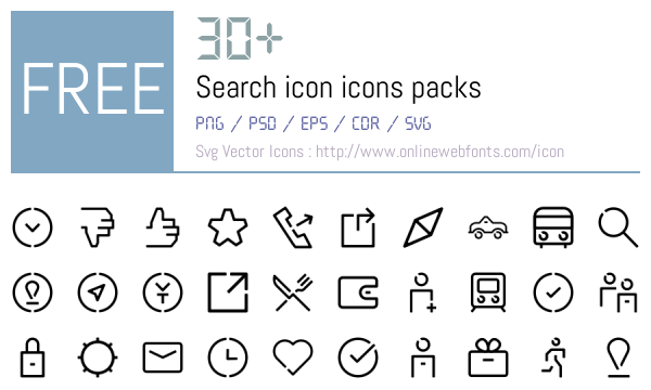 +30 Search icon Icons Packs Free Downloads - OnlineWebFonts.COM