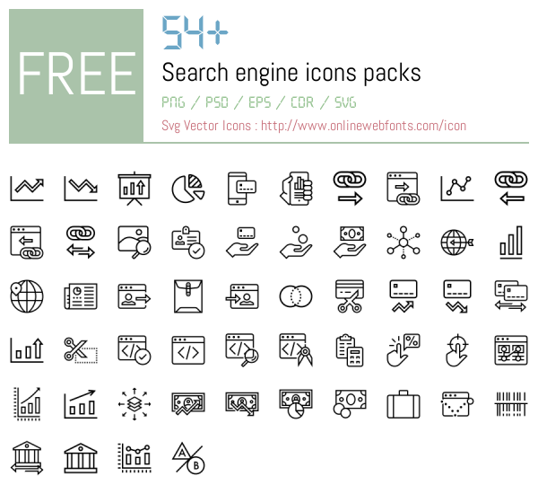 +54 Search engine Icons Packs Free Downloads - OnlineWebFonts.COM