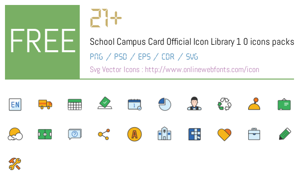 +21 School Campus Card Official Icon Library 1 0 Icons Packs Free ...
