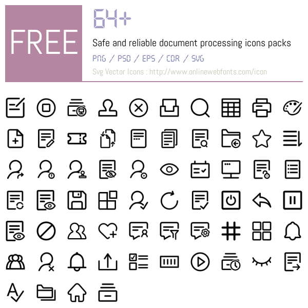 +64 Safe and reliable document processing Icons Packs Free Downloads ...