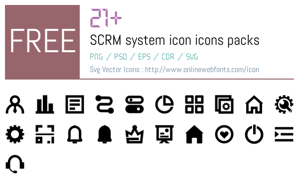 +21 SCRM system icon Icons Packs Free Downloads - OnlineWebFonts.COM
