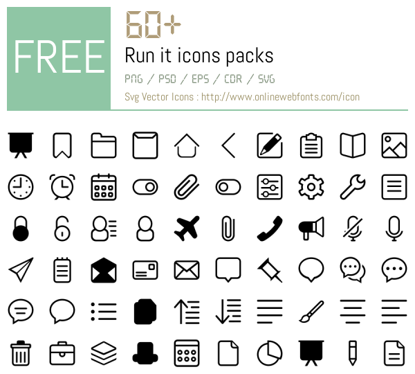 +60 Run it Icons Packs Free Downloads - OnlineWebFonts.COM
