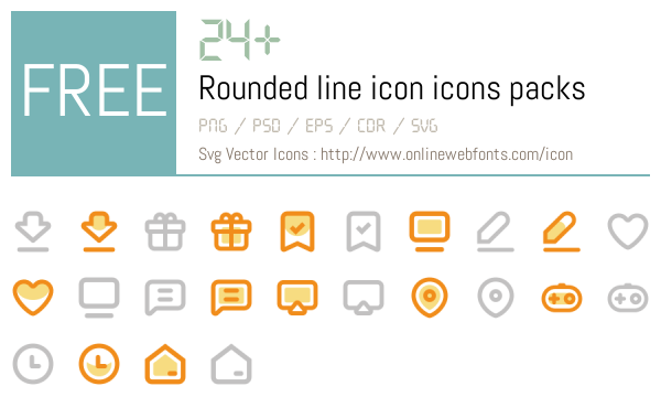 +24 Rounded line icon Icons Packs Free Downloads - OnlineWebFonts.COM