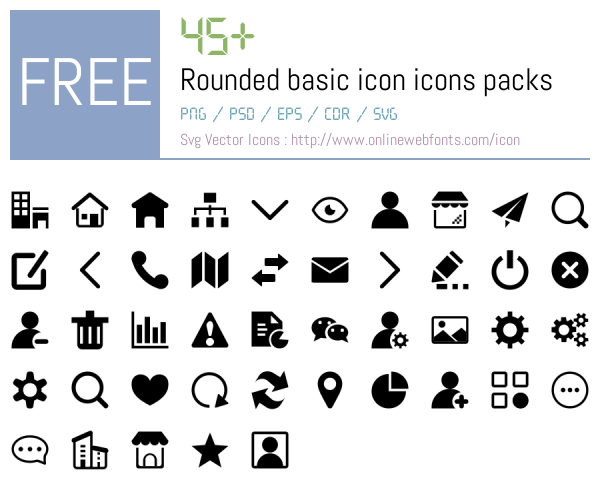 +45 Rounded basic icon Icons Packs Free Downloads - OnlineWebFonts.COM