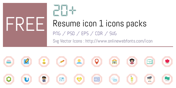 +20 Resume icon 1 Icons Packs Free Downloads - OnlineWebFonts.COM