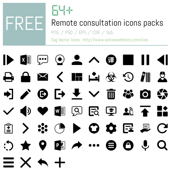 +64 Remote consultation Icons Packs Free Downloads - OnlineWebFonts.COM