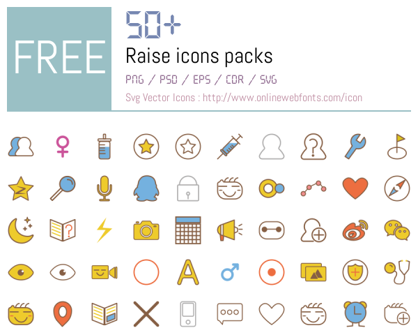 +50 Raise Icons Packs Free Downloads - OnlineWebFonts.COM