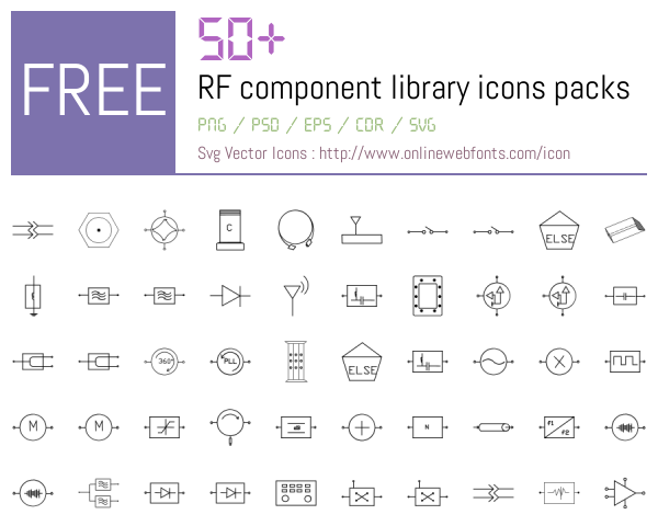 +50 RF component library Icons Packs Free Downloads - OnlineWebFonts.COM