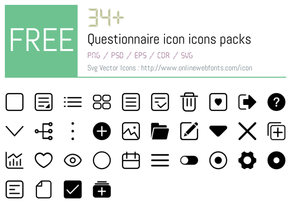 +34 Questionnaire icon Icons Packs Free Downloads - OnlineWebFonts.COM