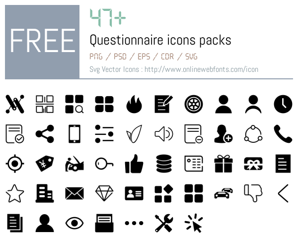 +47 Questionnaire Icons Packs Free Downloads - OnlineWebFonts.COM