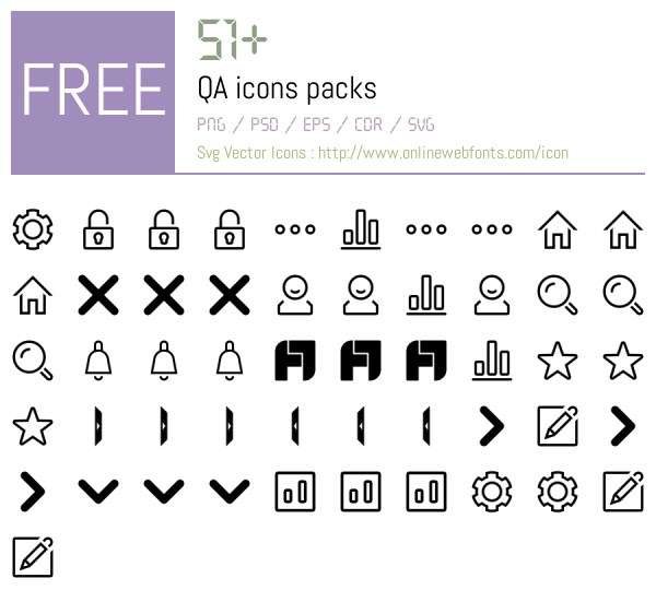 +51 QA Icons Packs Free Downloads - OnlineWebFonts.COM