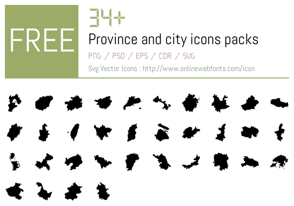 +34 Province and city Icons Packs Free Downloads - OnlineWebFonts.COM