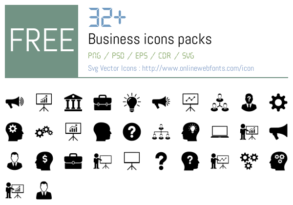 +32 Business Icons Packs Free Downloads - OnlineWebFonts.COM