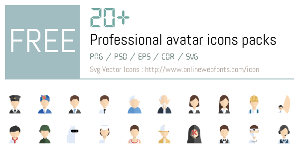 +20 Professional avatar Icons Packs Free Downloads - OnlineWebFonts.COM