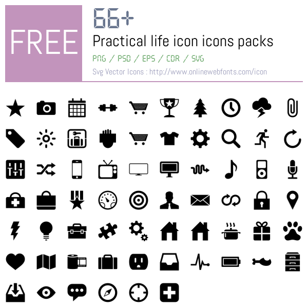 +66 Practical life icon Icons Packs Free Downloads - OnlineWebFonts.COM