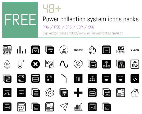 +48 Power collection system Icons Packs Free Downloads - OnlineWebFonts.COM