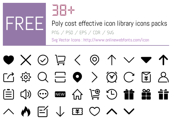 +38 Poly cost effective icon library Icons Packs Free Downloads ...