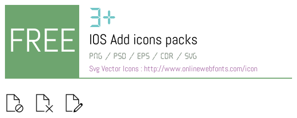 +3 IOS Add Icons Packs Free Downloads - OnlineWebFonts.COM