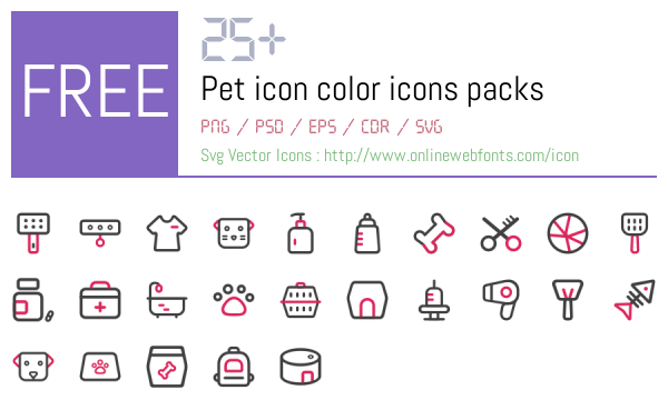 +25 Pet icon color Icons Packs Free Downloads - OnlineWebFonts.COM