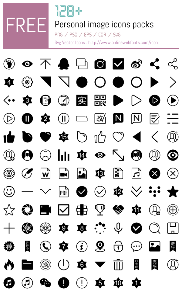 +128 Personal image Icons Packs Free Downloads - OnlineWebFonts.COM