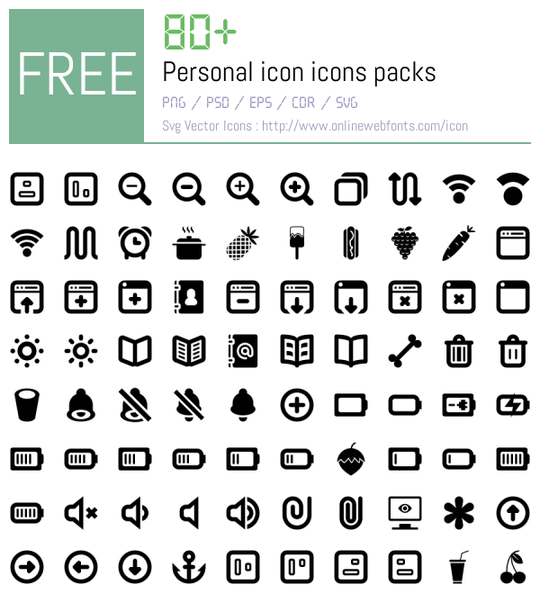 +80 Personal icon Icons Packs Free Downloads - OnlineWebFonts.COM