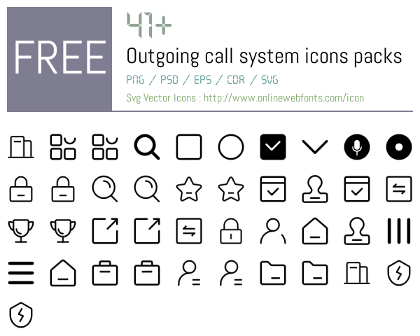 +41 Outgoing call system Icons Packs Free Downloads - OnlineWebFonts.COM