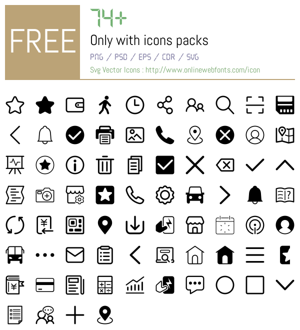 +74 Only with Icons Packs Free Downloads - OnlineWebFonts.COM