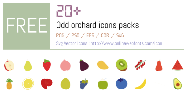 +20 Odd orchard Icons Packs Free Downloads - OnlineWebFonts.COM