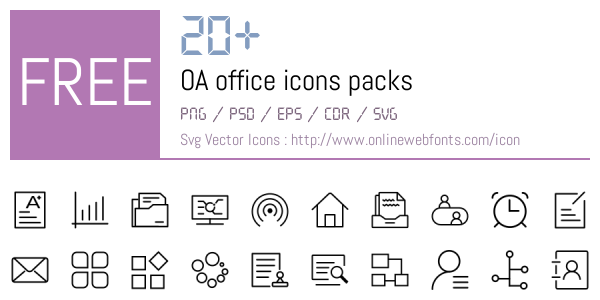+20 OA office Icons Packs Free Downloads - OnlineWebFonts.COM