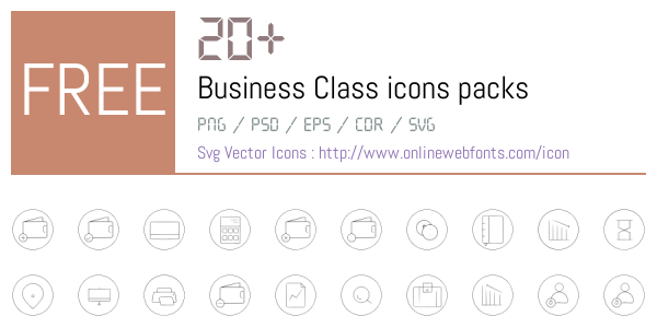 +20 Business Class Icons Packs Free Downloads - OnlineWebFonts.COM