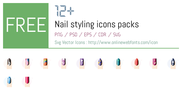 +12 Nail styling Icons Packs Free Downloads - OnlineWebFonts.COM