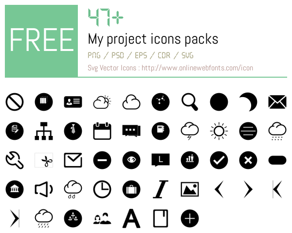 +47 My project Icons Packs Free Downloads - OnlineWebFonts.COM