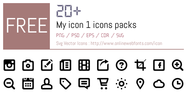 +20 My icon 1 Icons Packs Free Downloads - OnlineWebFonts.COM