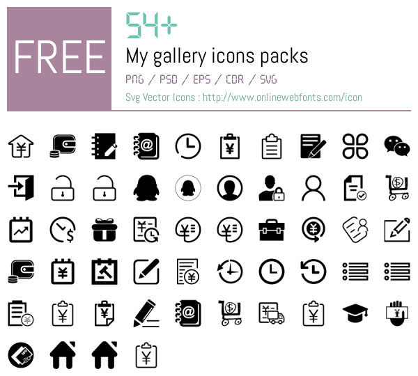 +54 My gallery Icons Packs Free Downloads - OnlineWebFonts.COM