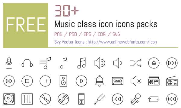 +30 Music class icon Icons Packs Free Downloads - OnlineWebFonts.COM