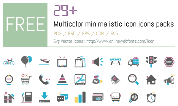+29 Multicolor minimalistic icon Icons Packs Free Downloads ...